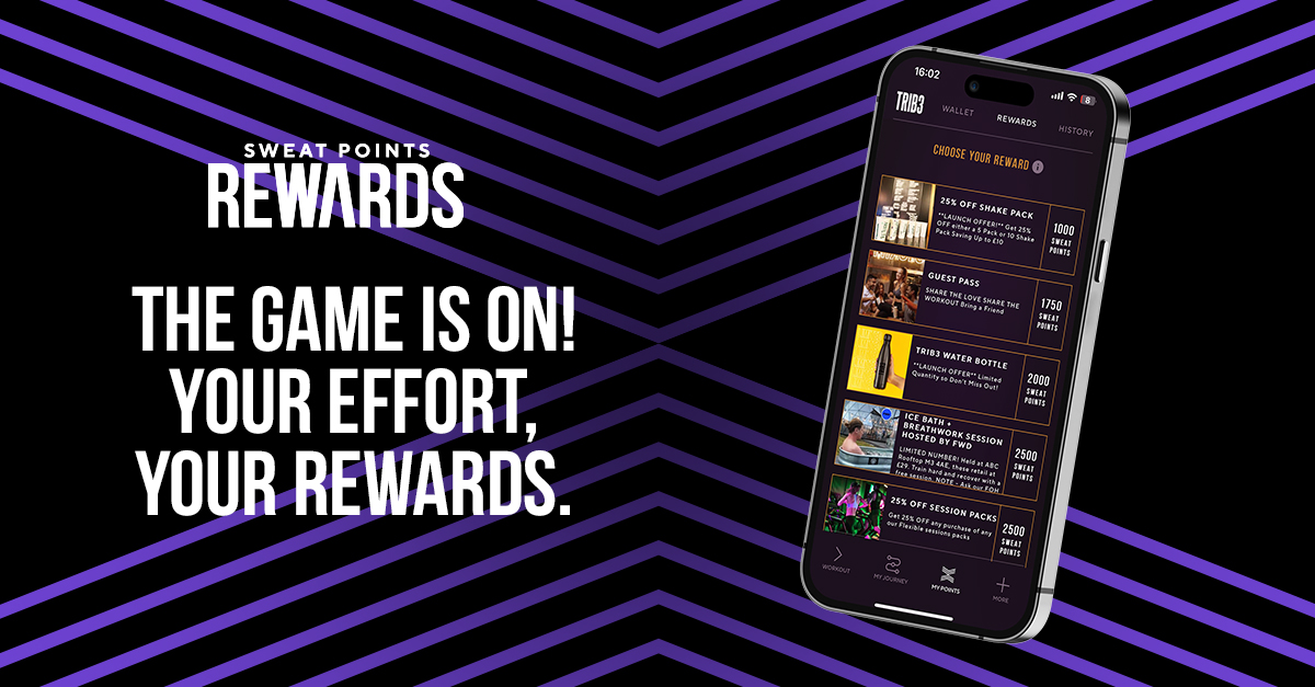 TRIB3 Sweat Points Rewards